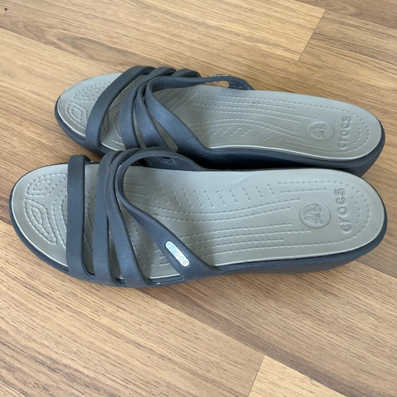 CROCS | Shoes | Crocs Womens Wedge Slides | Poshmark